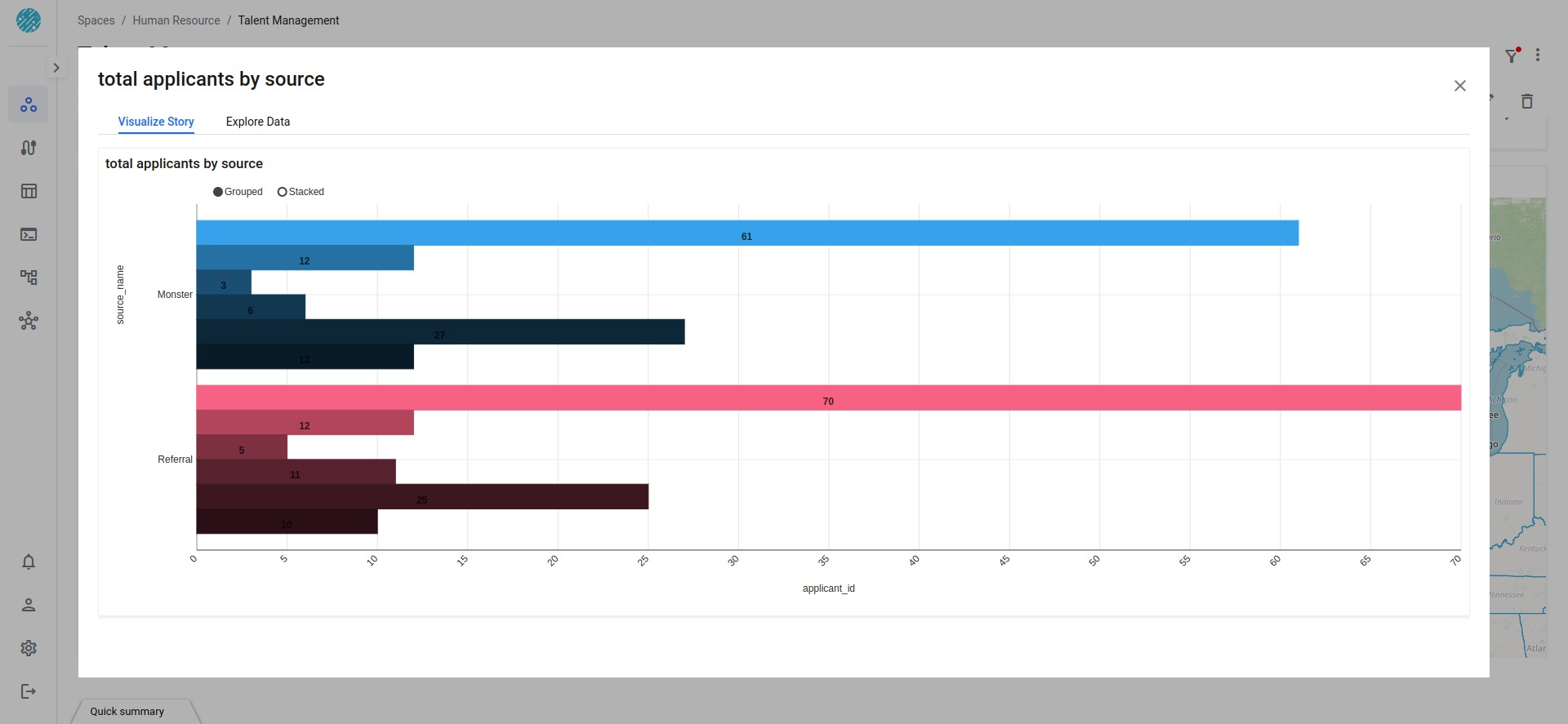 Stacked Horizontal Bar | Xceed Analytics Documentation
